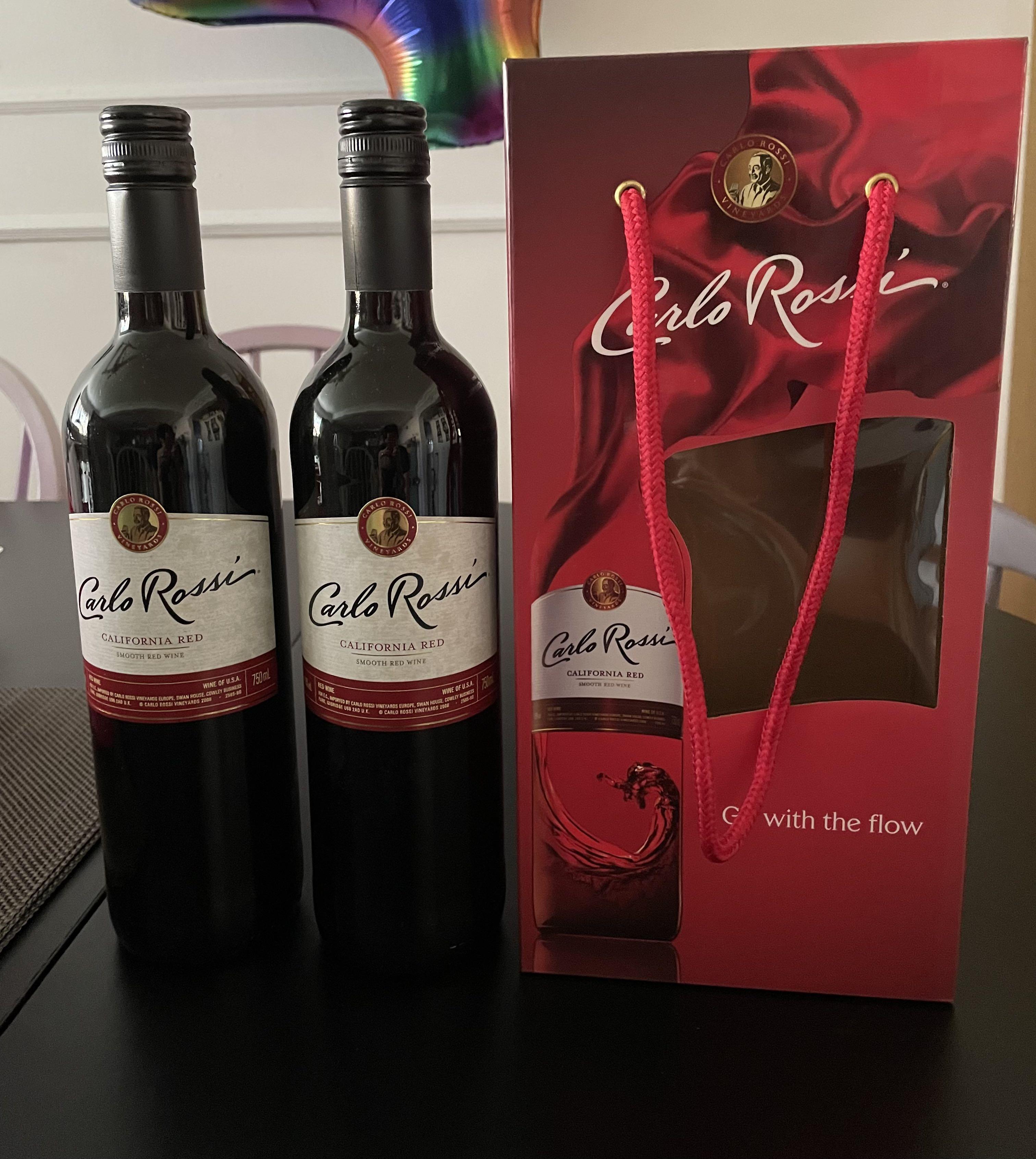 Carlo Rossi California Red Wine Set, Food & Drinks, Alcoholic Beverages ...