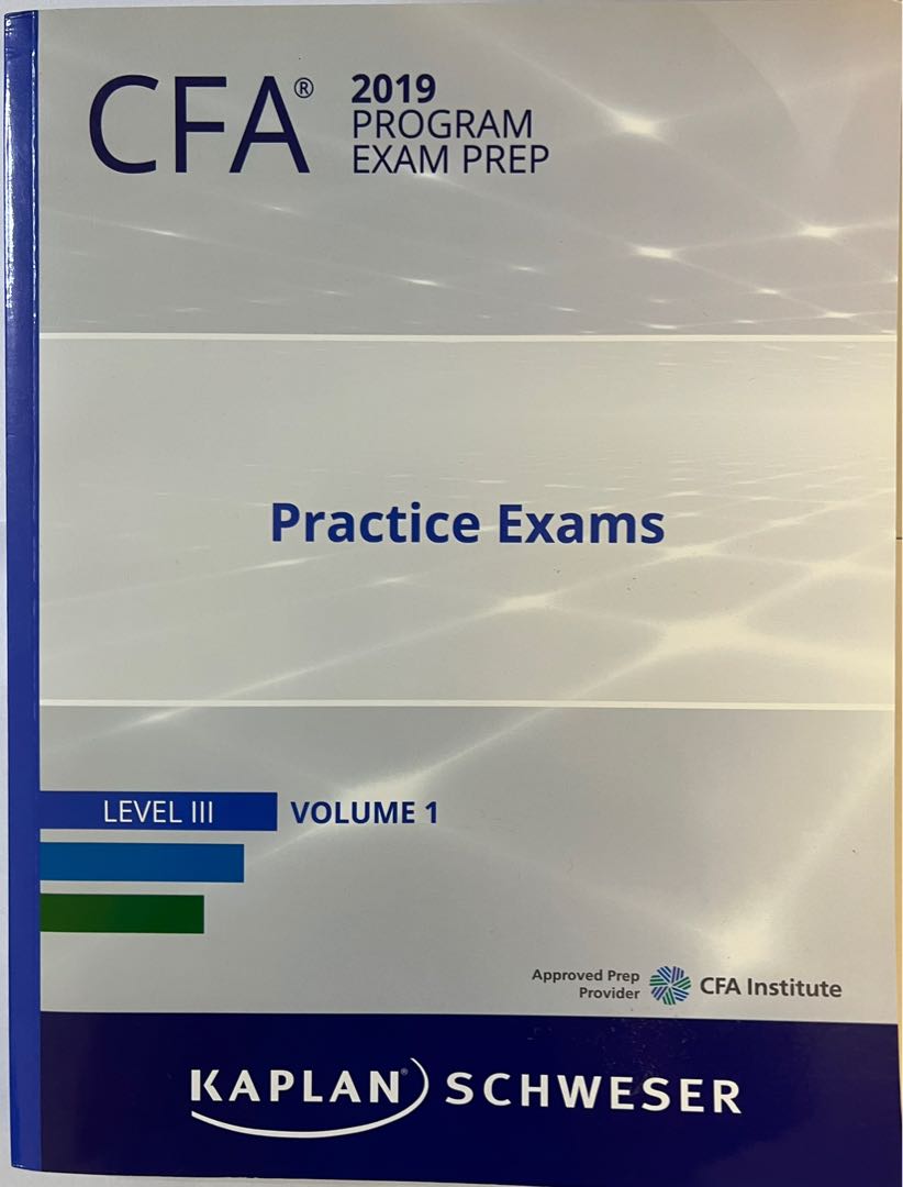 CFA Level 3 Kaplan Practice Paper x2, 其他, 其他 - Carousell