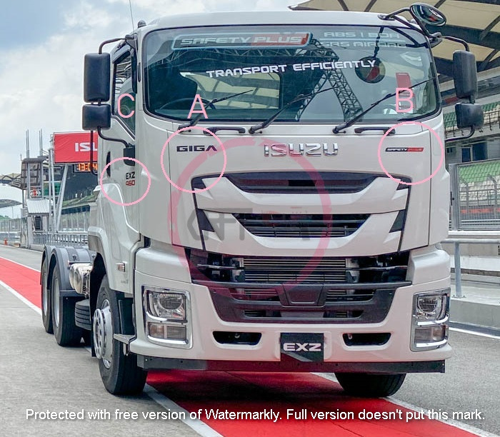 CFS433 ISUZU GIGA C E Series EXZ460 EXZ 460 LORRY TRUCK Lori Logo ...