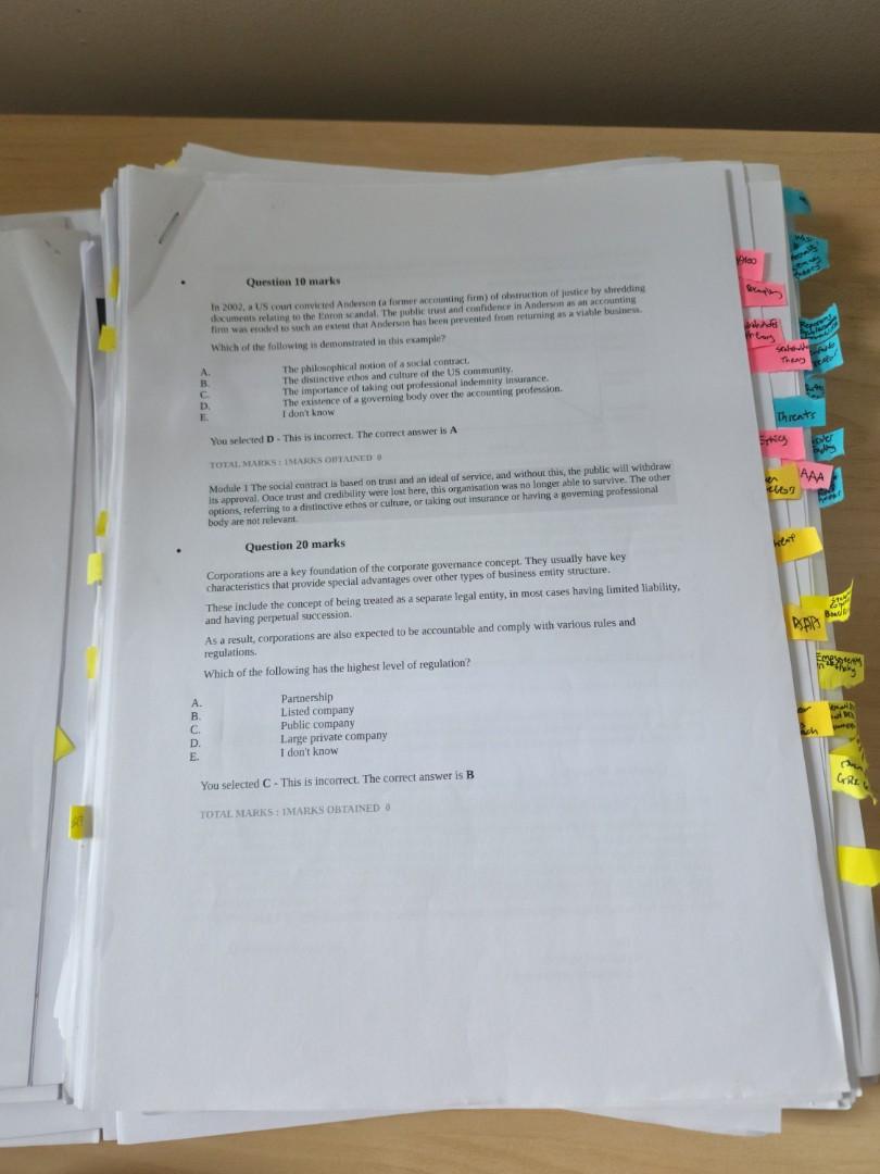 CPA Australia Ethics and Governance Softcopy Notes, Hobbies & Toys ...