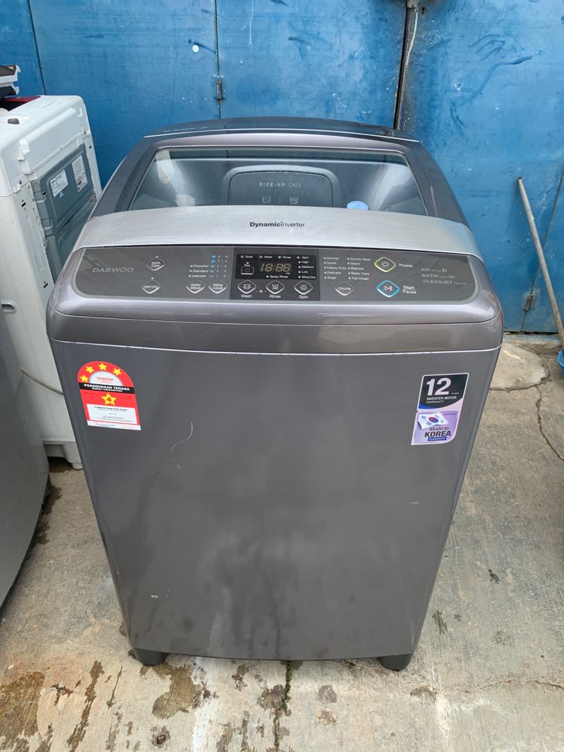 daewoo inverter 16kg washing machine, TV & Home Appliances, Washing ...