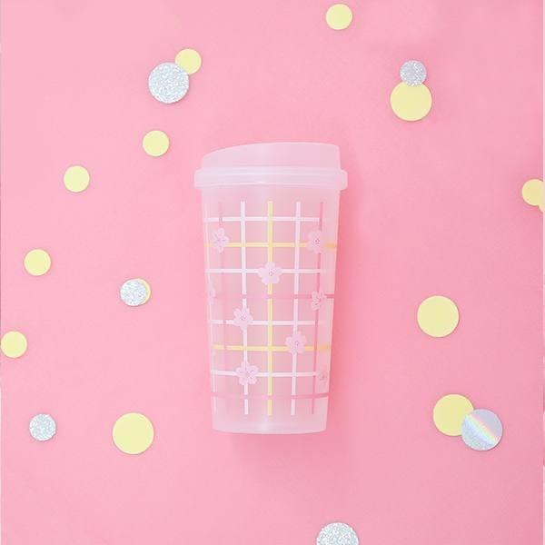 Daiso Korea limited Cherry Blossom Reusable Cup, Furniture & Home ...