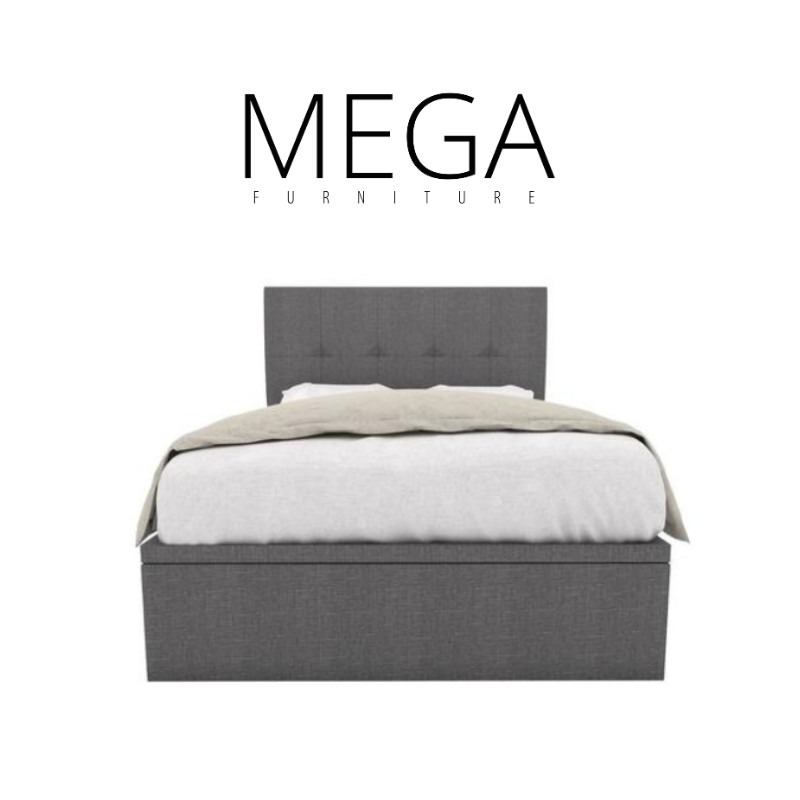 Devon Fabric Drawer Bed Frame, Furniture & Home Living, Furniture, Bed ...