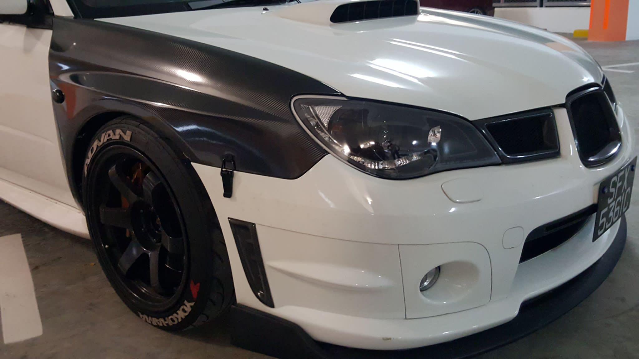 Glossy carbon fender wrap. Hawkeye 07 sti wrx subaru impreza, Car ...
