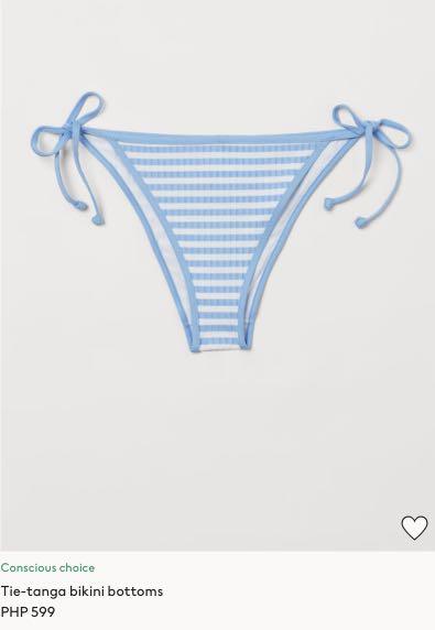 Handm Blue Stripes Bikini Set Womens Fashion Swimwear Bikinis