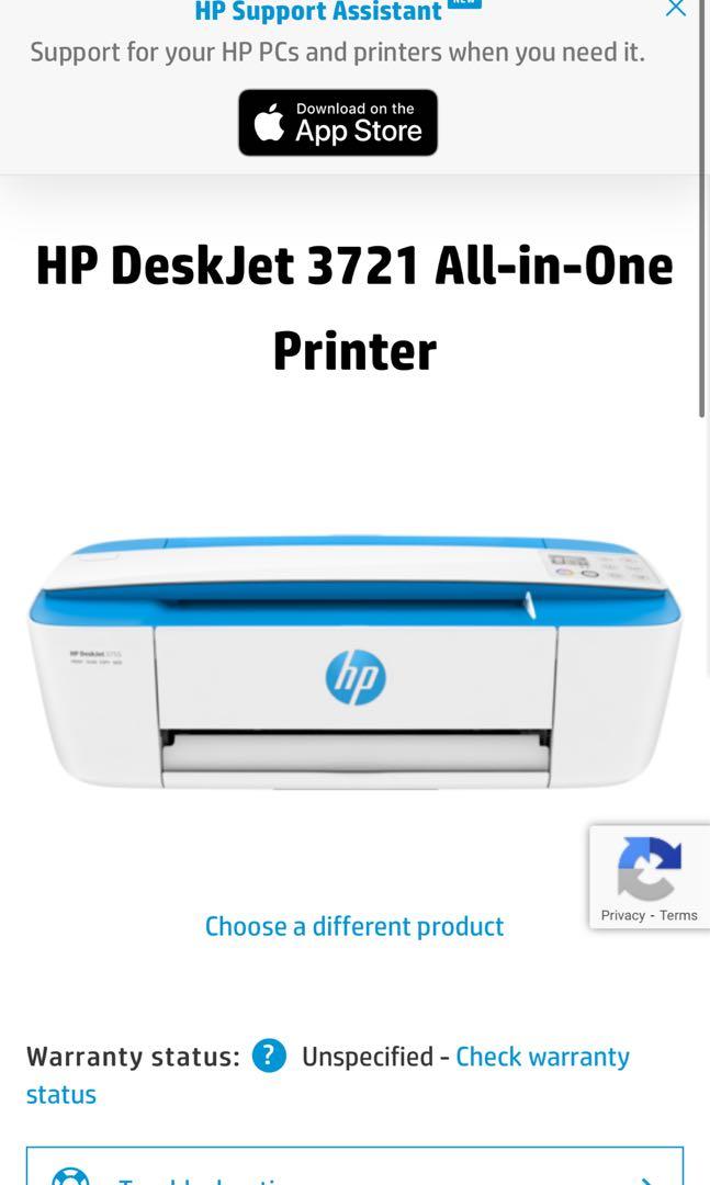 HP 3721 all in one printer, Computers & Tech, Printers, Scanners ...