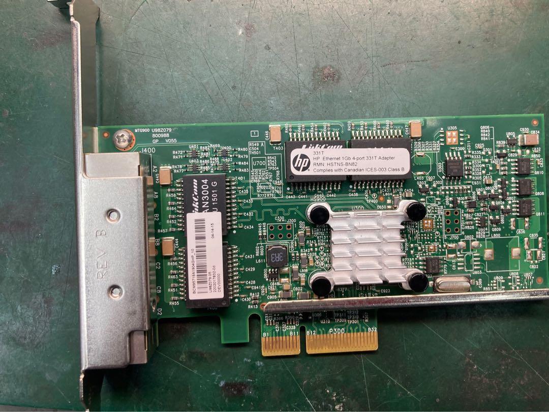 HP Ethernet 1Gx4port 331T Adapter Sp:649871-001, 電腦＆科技, 桌上電腦 - Carousell
