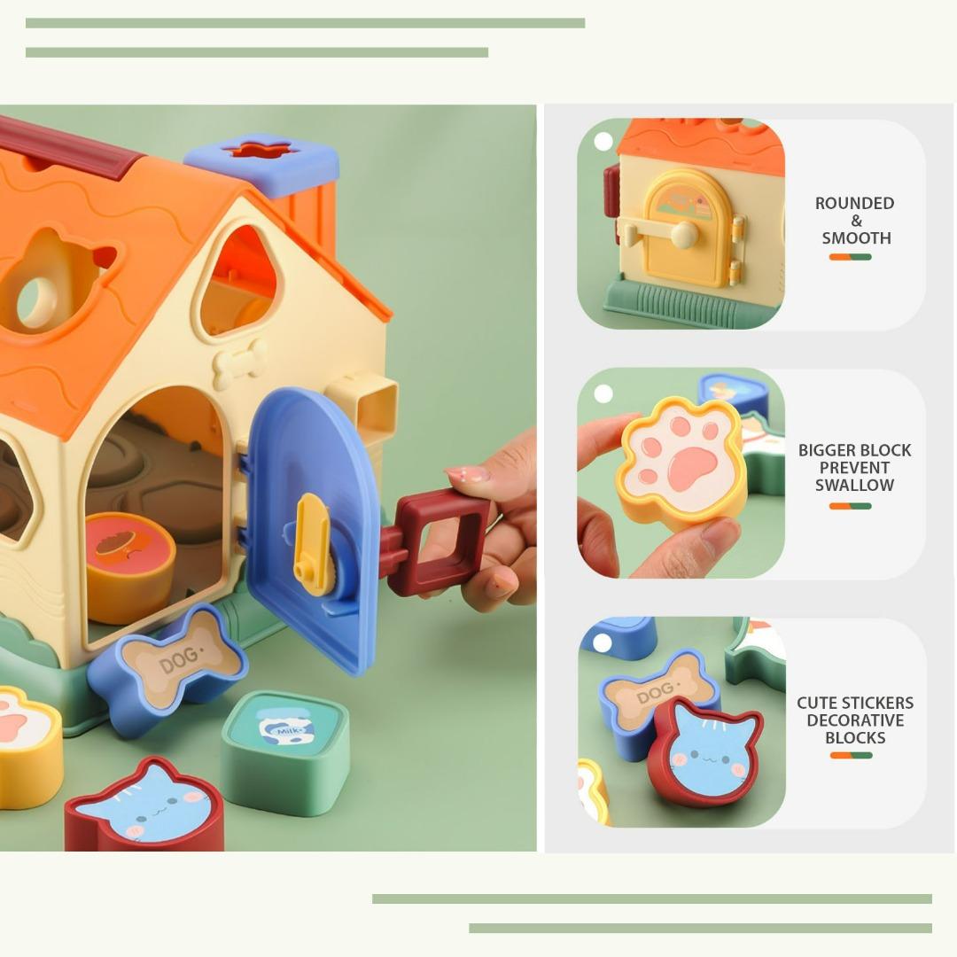 [iDS] Shape Matching Plastic Pet House Toy Geometry Cognitive Game ...