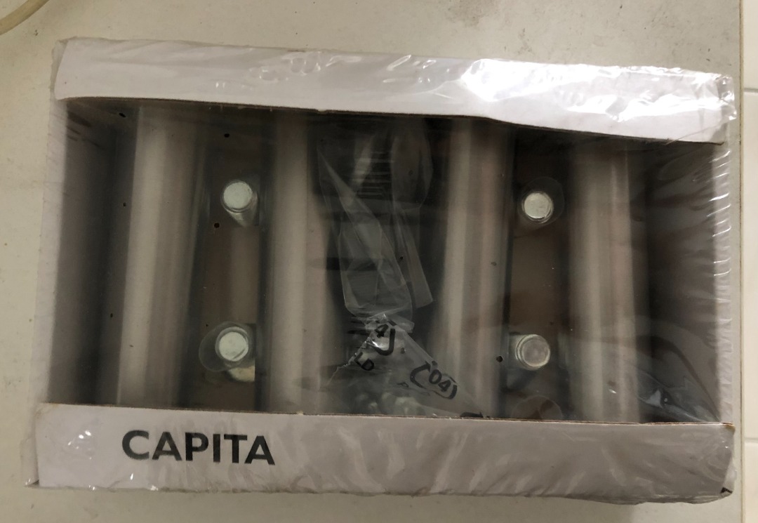 Ikea Capita legs (4 pc) - 11cm - stainless steel, Furniture & Home ...