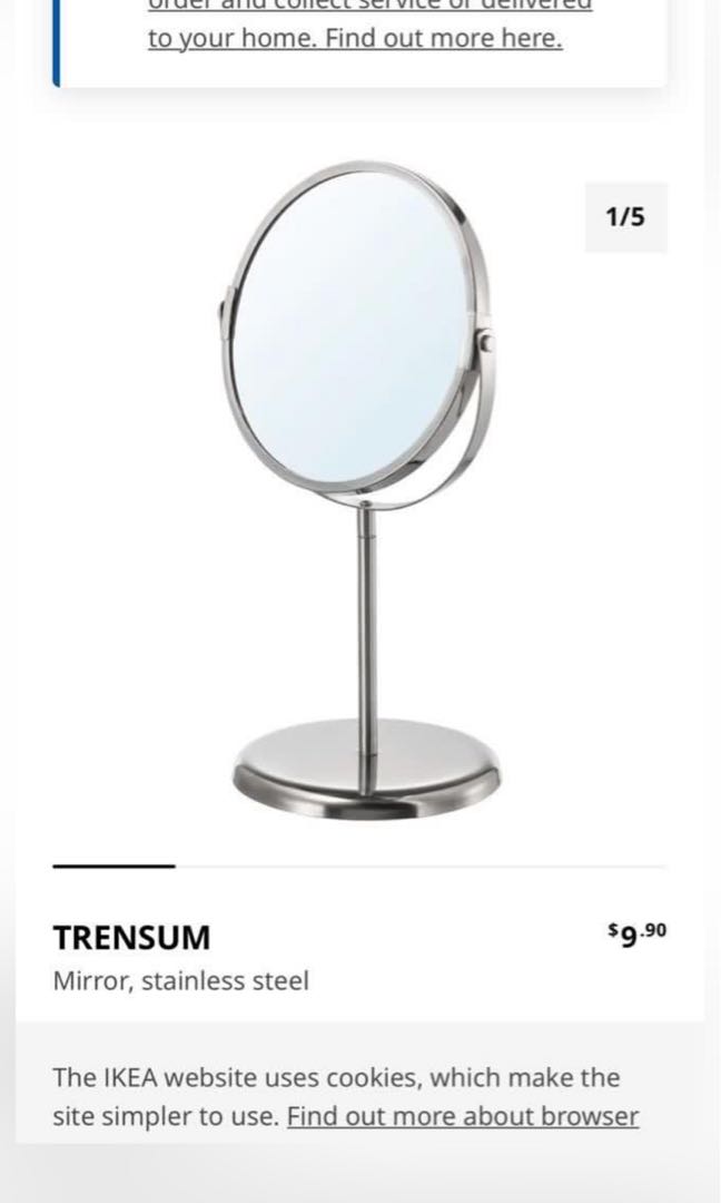 ikea table mirror, Furniture & Home Living, Home Decor, Mirrors on ...