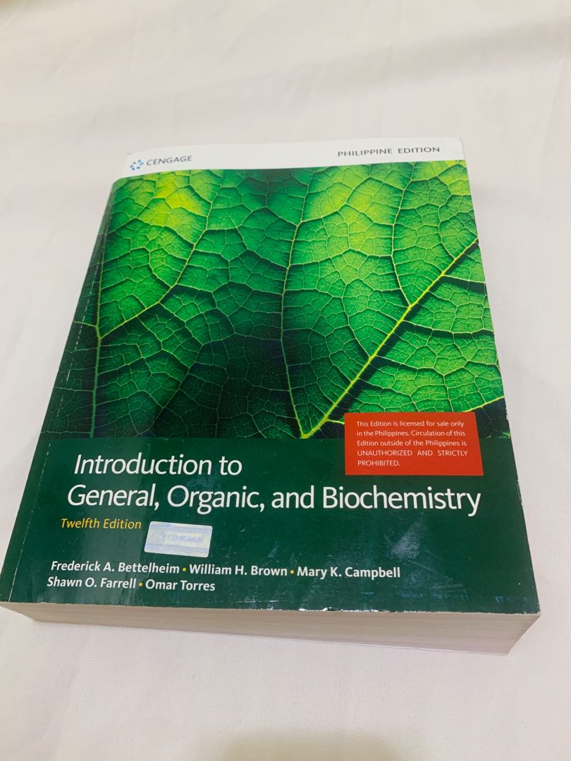 Introduction to general, organic, biochemistry 12th edition original ...