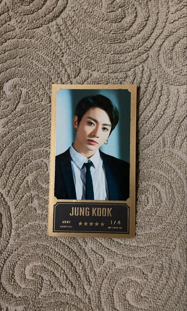 Jungkook Gold Card Official - BBC Msg Photo, Hobbies & Toys ...