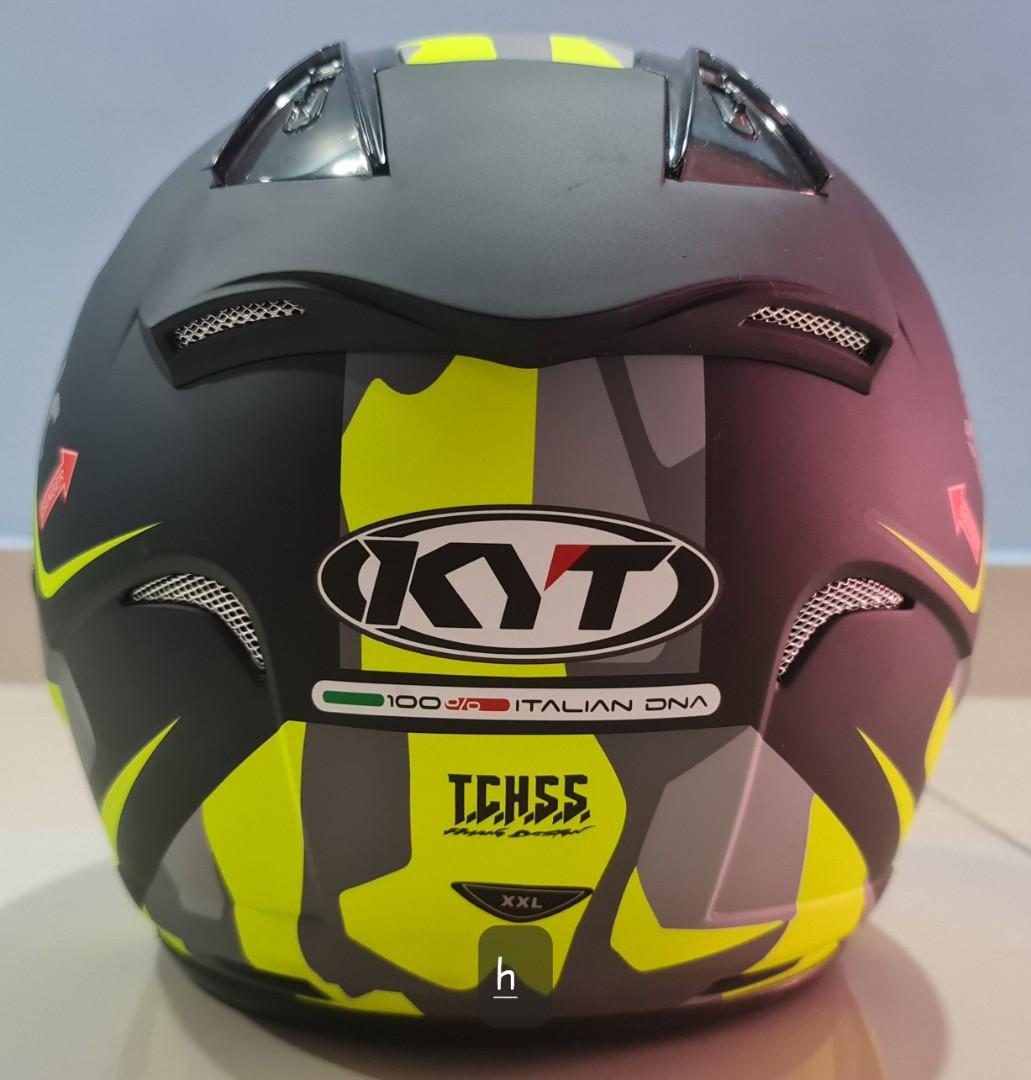 KYT HELLCAT MIMITEC MATT YELLOW, Motorbikes on Carousell