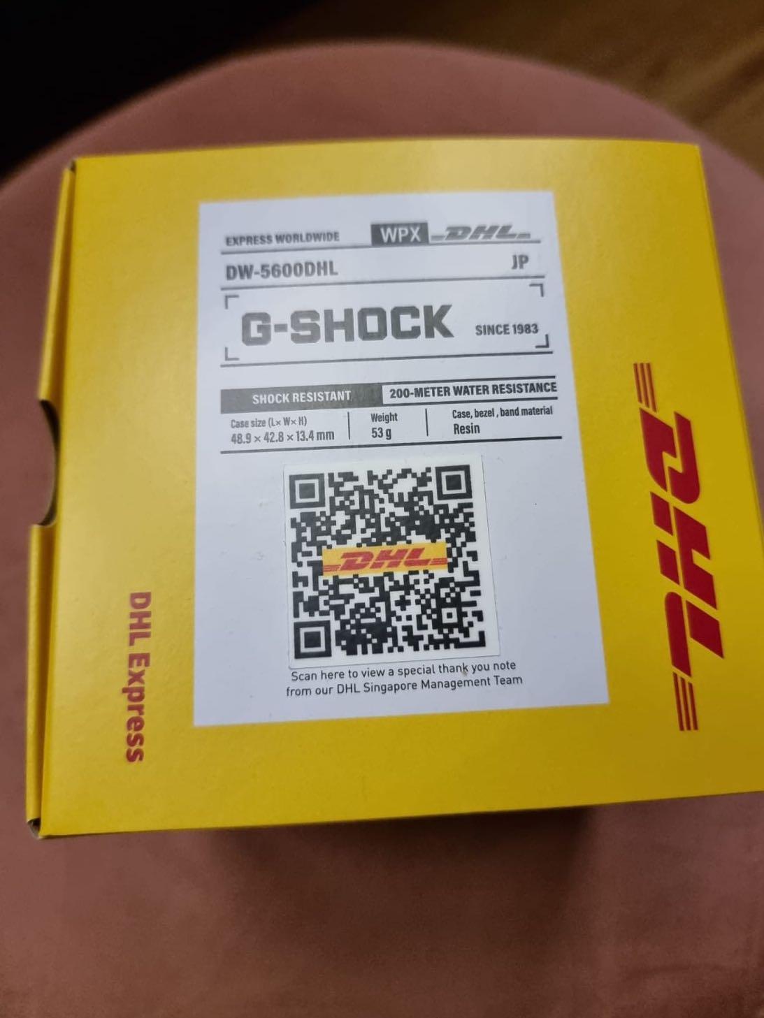 Limited Edition Casio G-Shock X DHL , DW5600, Men's Fashion, Watches ...