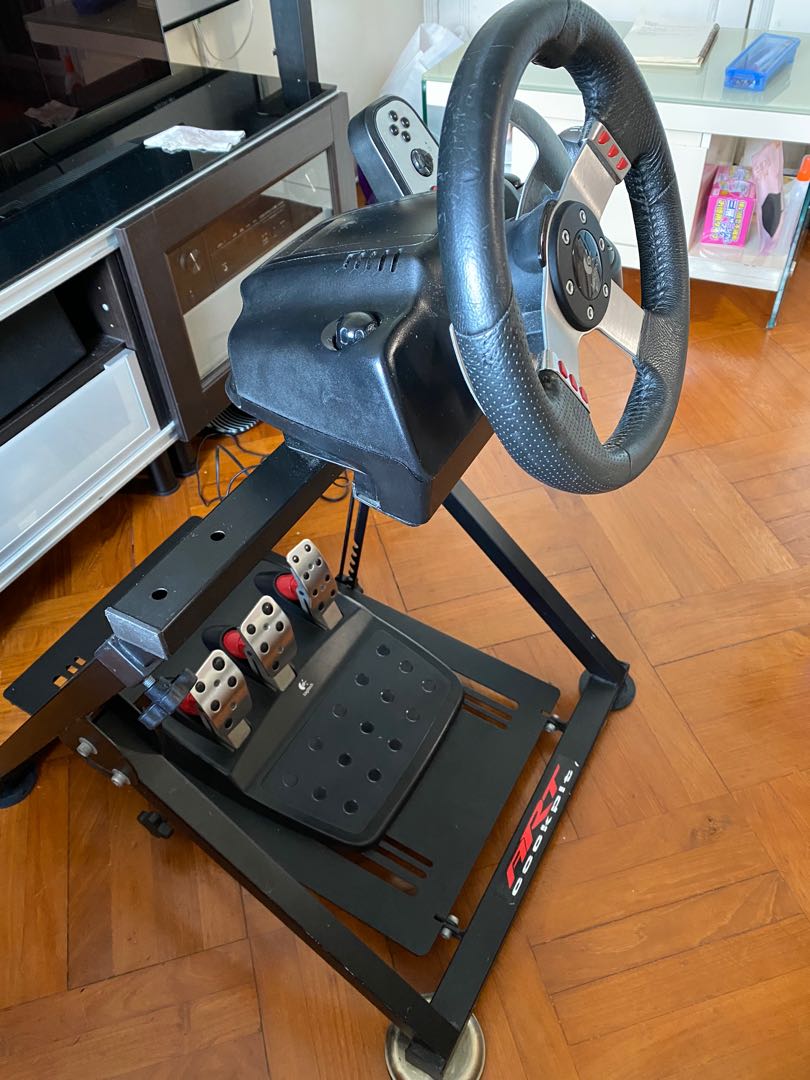 Logitech G27 & wheel frame, 電子遊戲, 遊戲機配件, 手掣 - Carousell