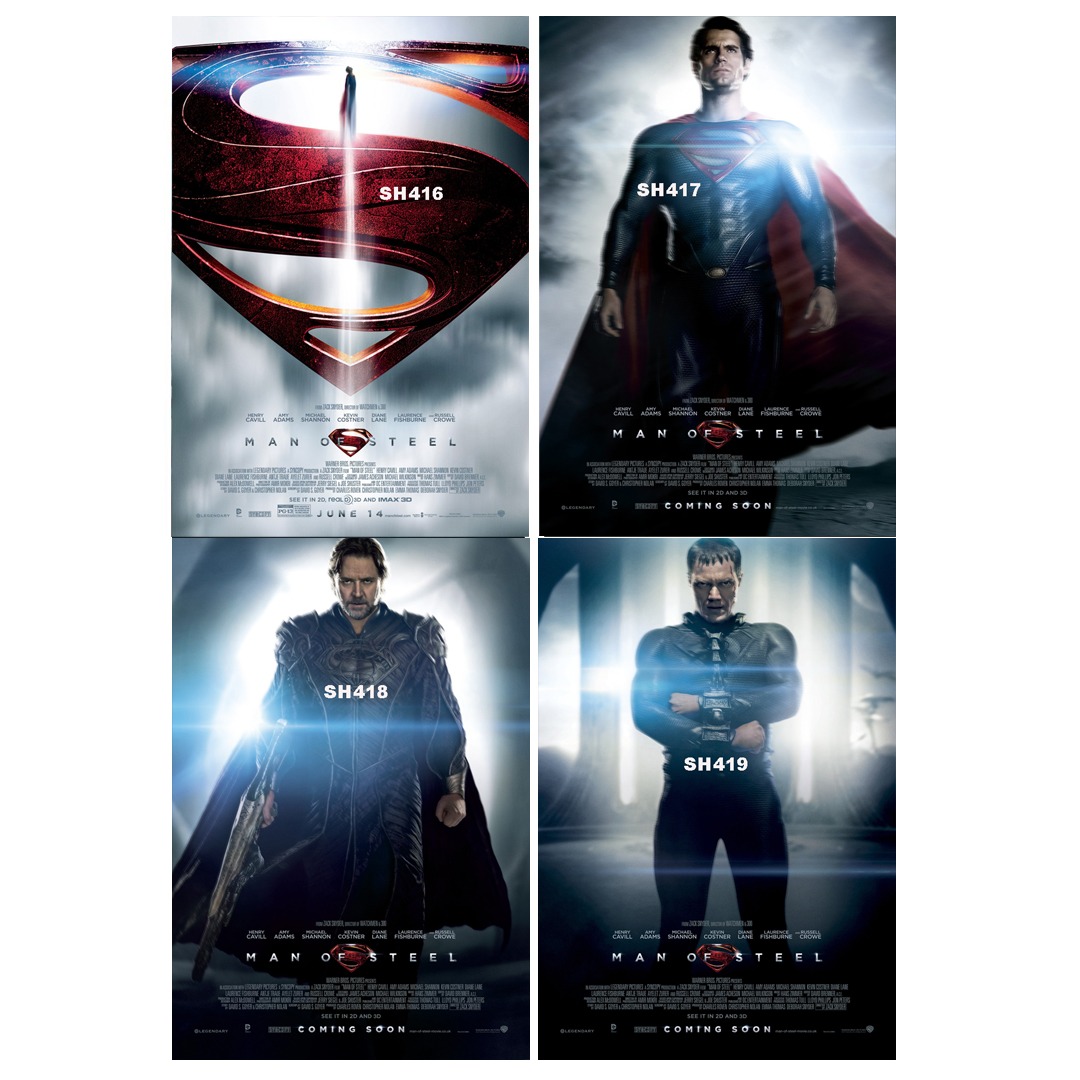 MAN OF STEEL (2013) MOVIE POSTERS (PART 2) SUPERMAN, Hobbies & Toys ...