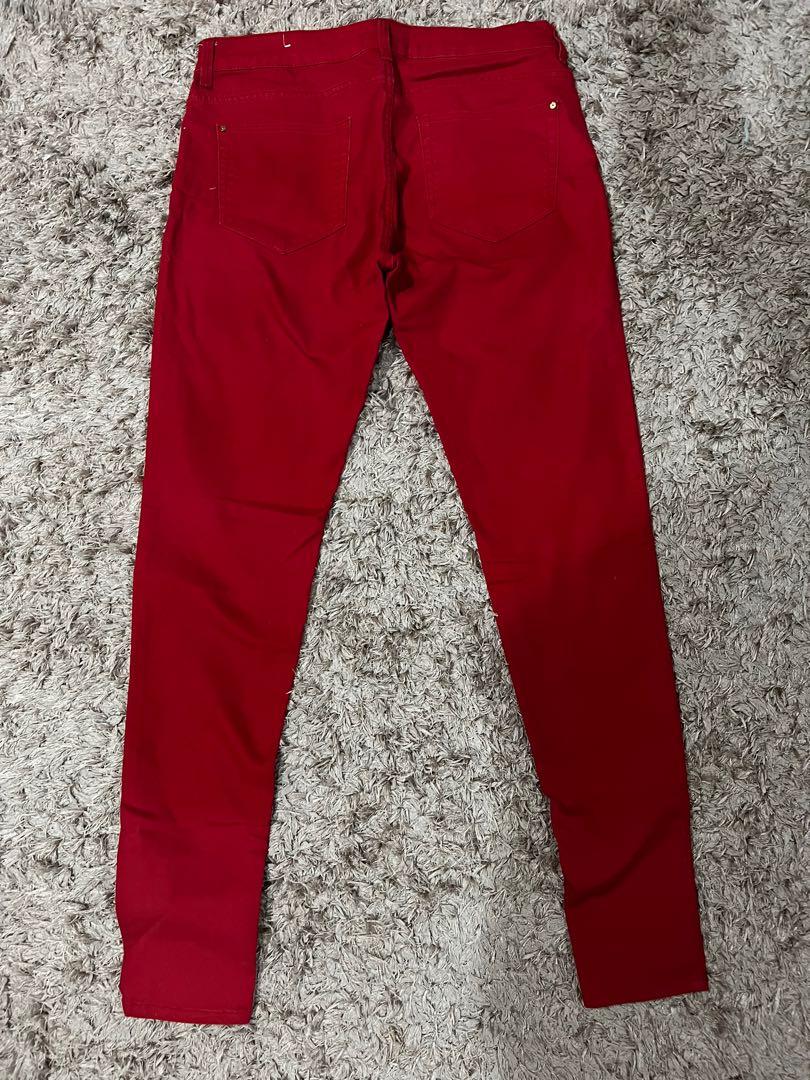 Mango Skinny Red Pants, Women's Fashion, Bottoms, Jeans & Leggings on ...