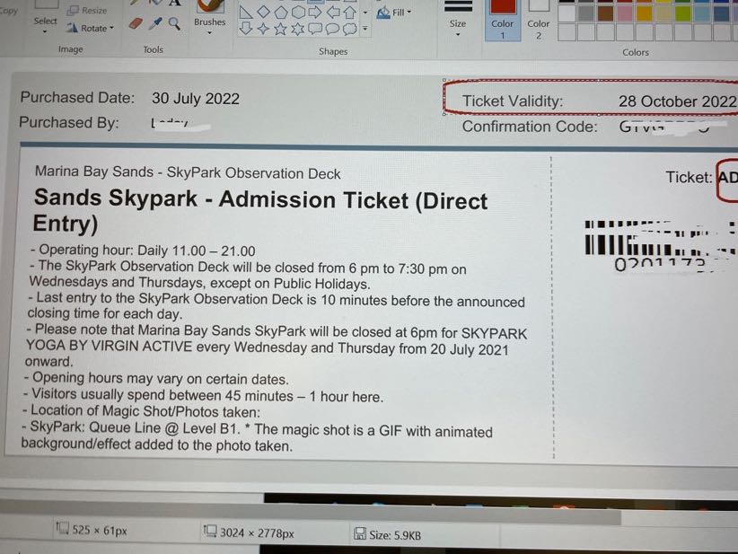 Marina Bay Sands SkyPark Tickets (3 X Adult), Tickets & Vouchers, Local Attractions & Transport ...