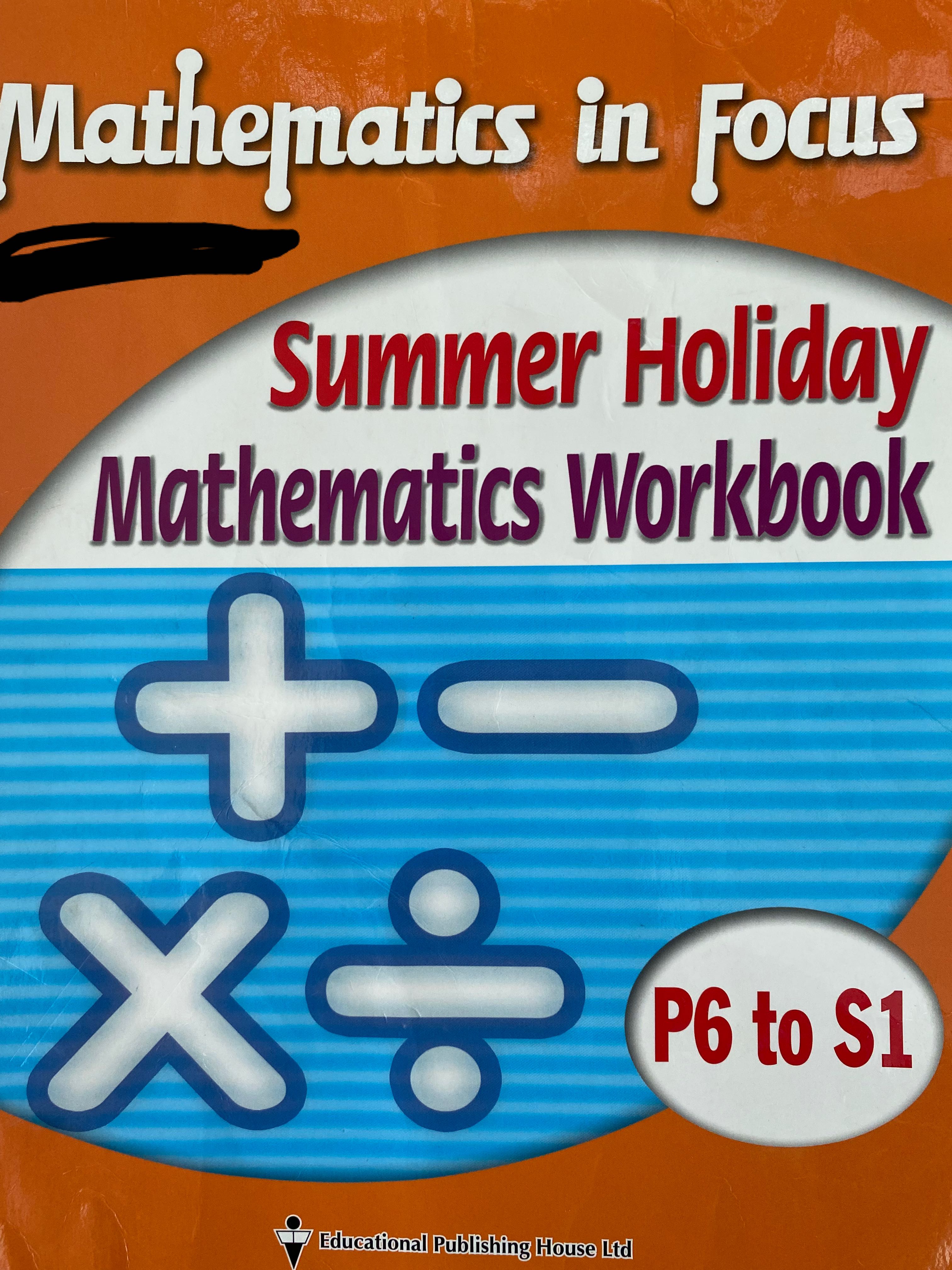 Maths Exercise mathematics in focus summer holiday mathematics workbook ...