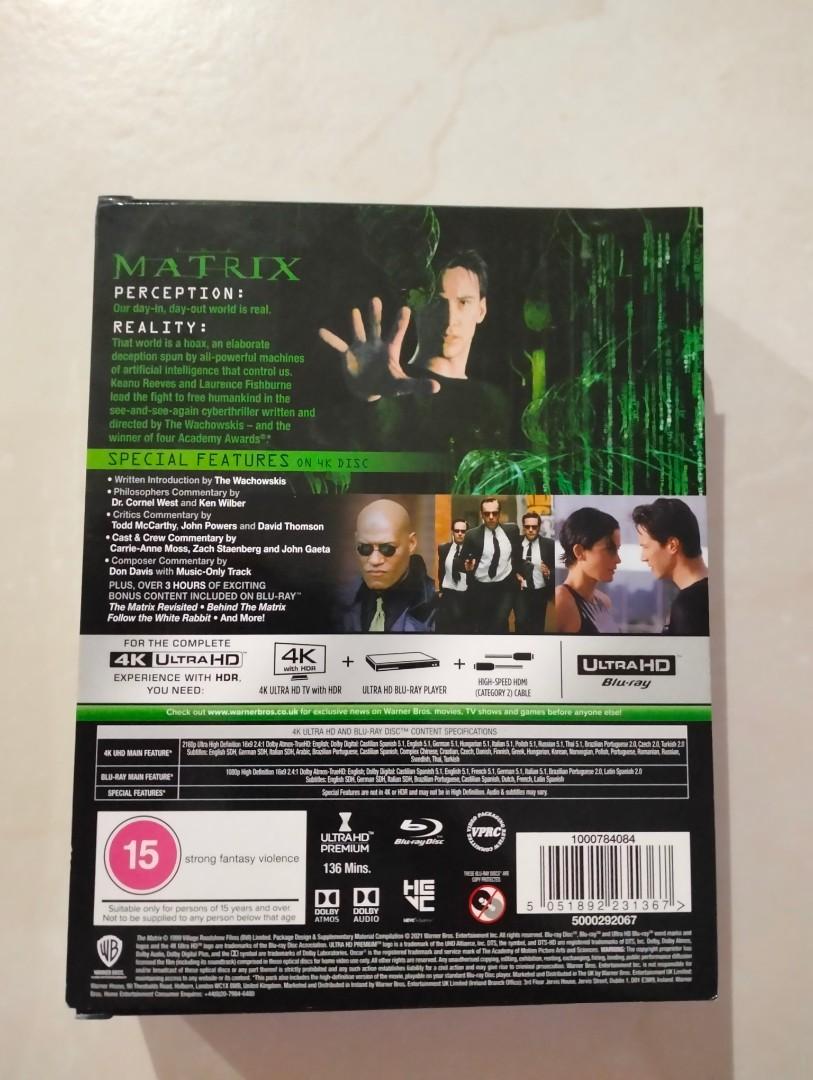 Matrix 4k + blu ray Steelbook box collection set, TV & Home Appliances ...