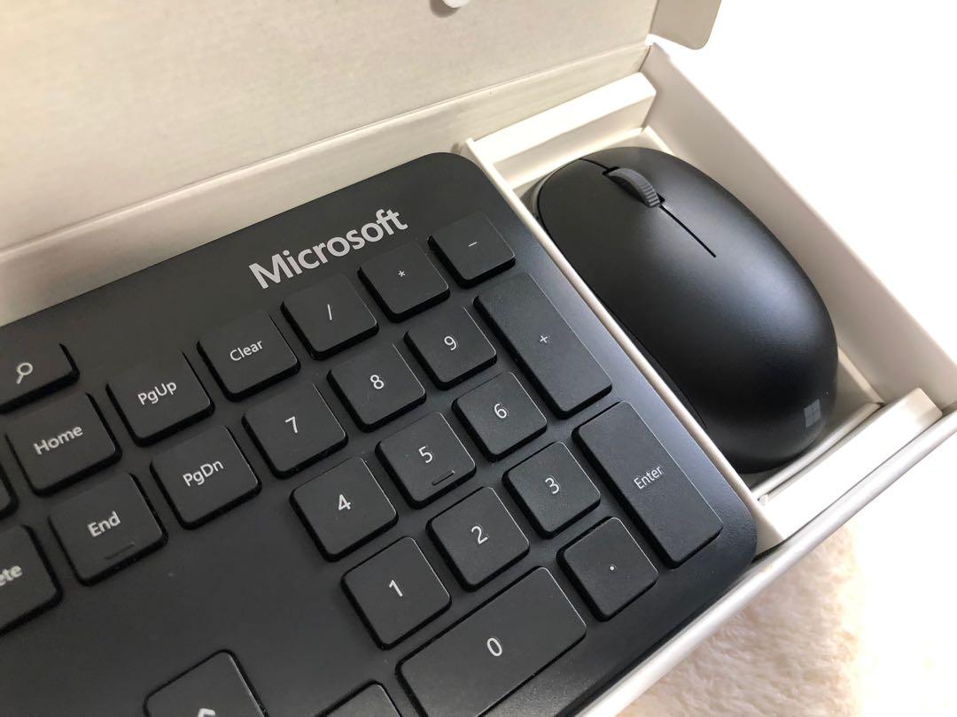 Microsoft Bluetooth Keyboard and Mouse Set Black Almost New, Computers ...