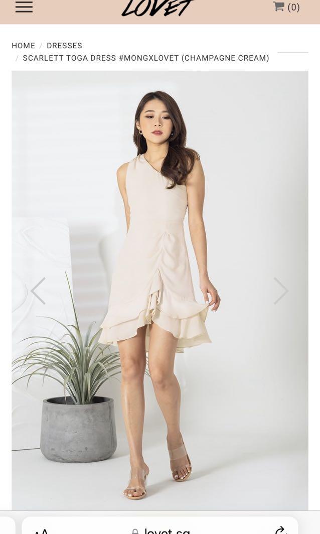 Mong x Lovet Scarlett Toga Dress, Women's Fashion, Dresses & Sets ...