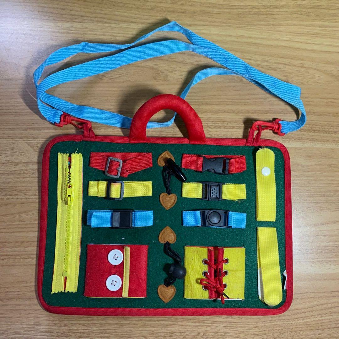 Montessori Toddler Busy Board Learning Dressing with Buckles Zippers ...
