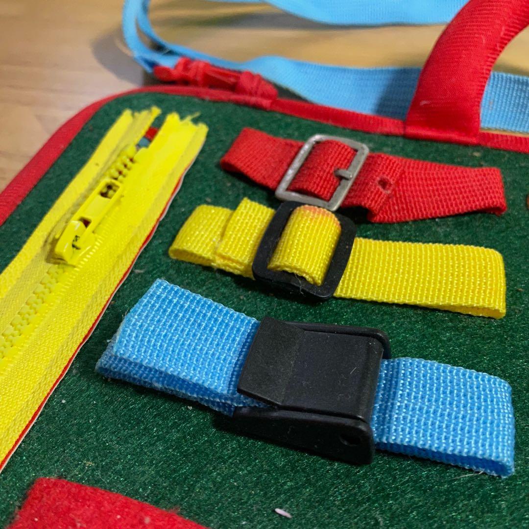 Montessori Toddler Busy Board Learning Dressing with Buckles Zippers ...