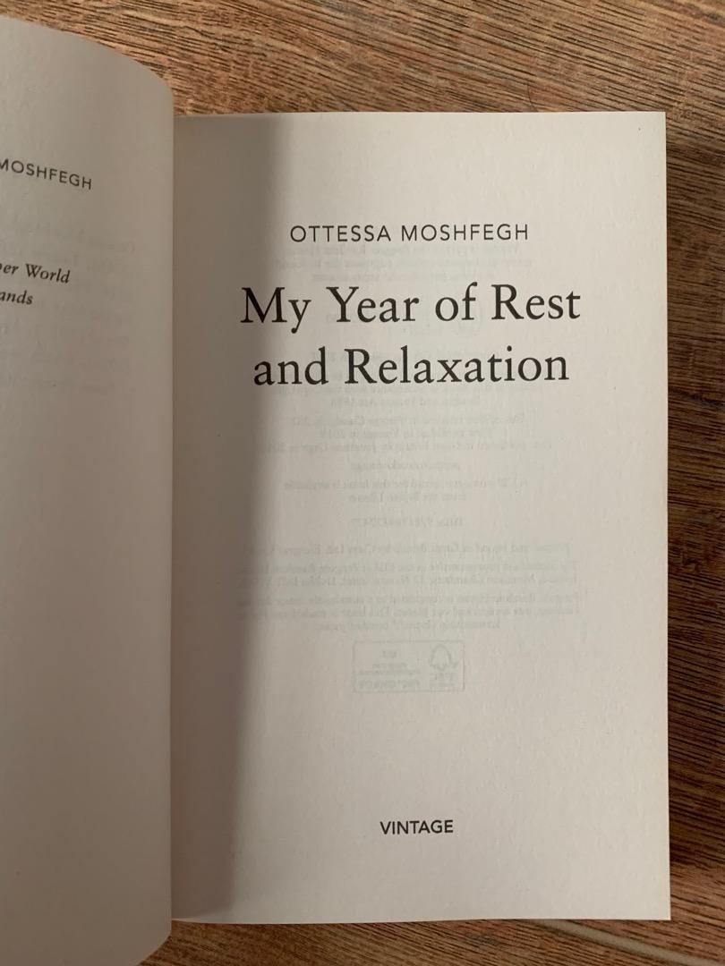 My Year of Rest and Relaxation - Ottesa Moshfegh, Hobbies & Toys, Books ...