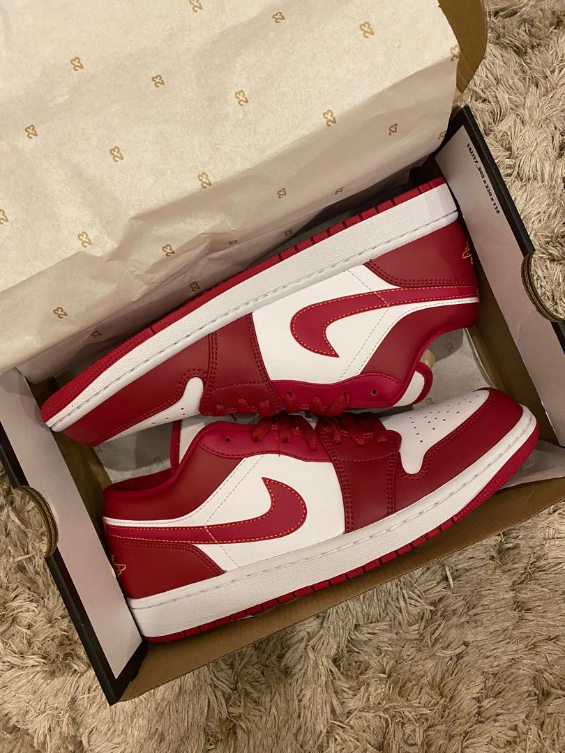 Nike Air Jordan 1 Low Cardinal Red Shoes, Men's Fashion, Footwear ...