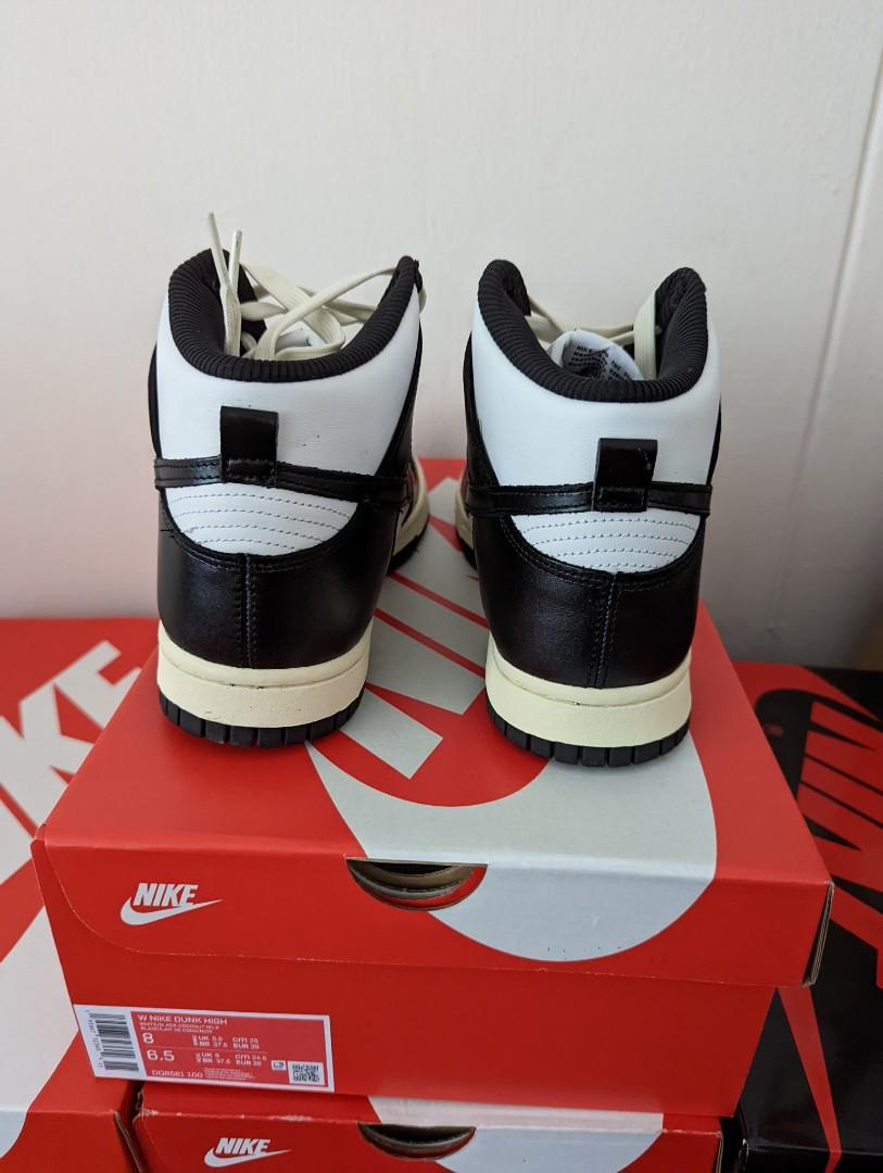 Nike Vintage dunk high black and white US8W, Men's Fashion, Footwear ...