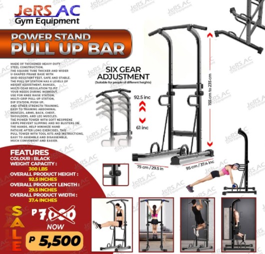 Power Tower for Home Gym single-bar exercise fitness equipment, pull-ups, push-ups, sit-ups gym ...
