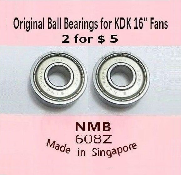 KDK fan part - Original NMB Ball bearing 608z ( 8 x 22 x 7 ) used by ...