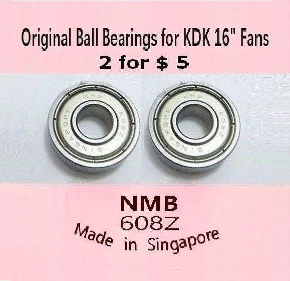 KDK fan part - Original NMB Ball bearing 608z ( 8 x 22 x 7 ) used by ...