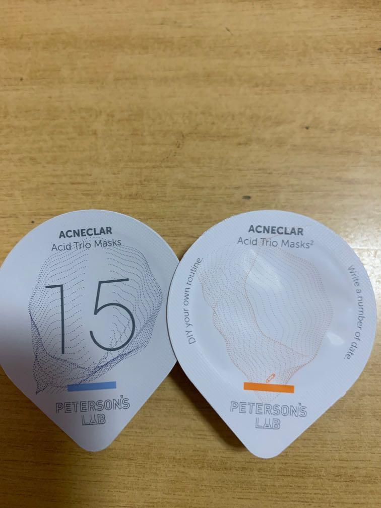 PETERSON’S LAB Acneclar Acid Trio Mask 毕生之研 水杨酸调理冻膜 5g X 2, Beauty ...