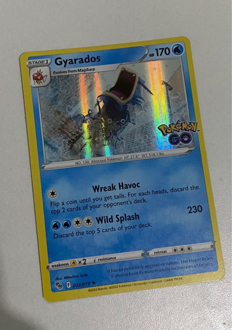 Pokemon Card Gyarados Holographic Rare, Hobbies & Toys, Toys & Games on ...