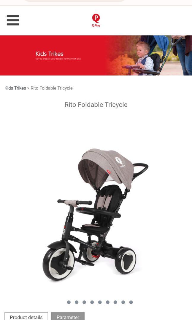 Qplay Rito tricycle/trike, Babies & Kids, Going Out, Strollers on Carousell