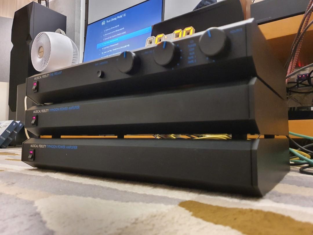 [Rare] Musical Fidelity The Preamp + 2x Typhoon Poweramp 150W Class A ...