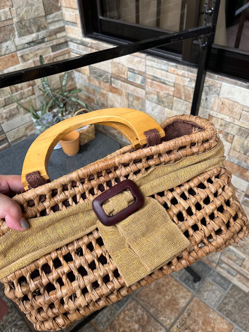 Rectangular Beach Rattan Bag, Luxury, Bags & Wallets on Carousell