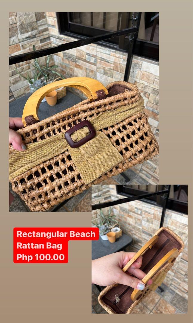 Rectangular Beach Rattan Bag, Luxury, Bags & Wallets on Carousell