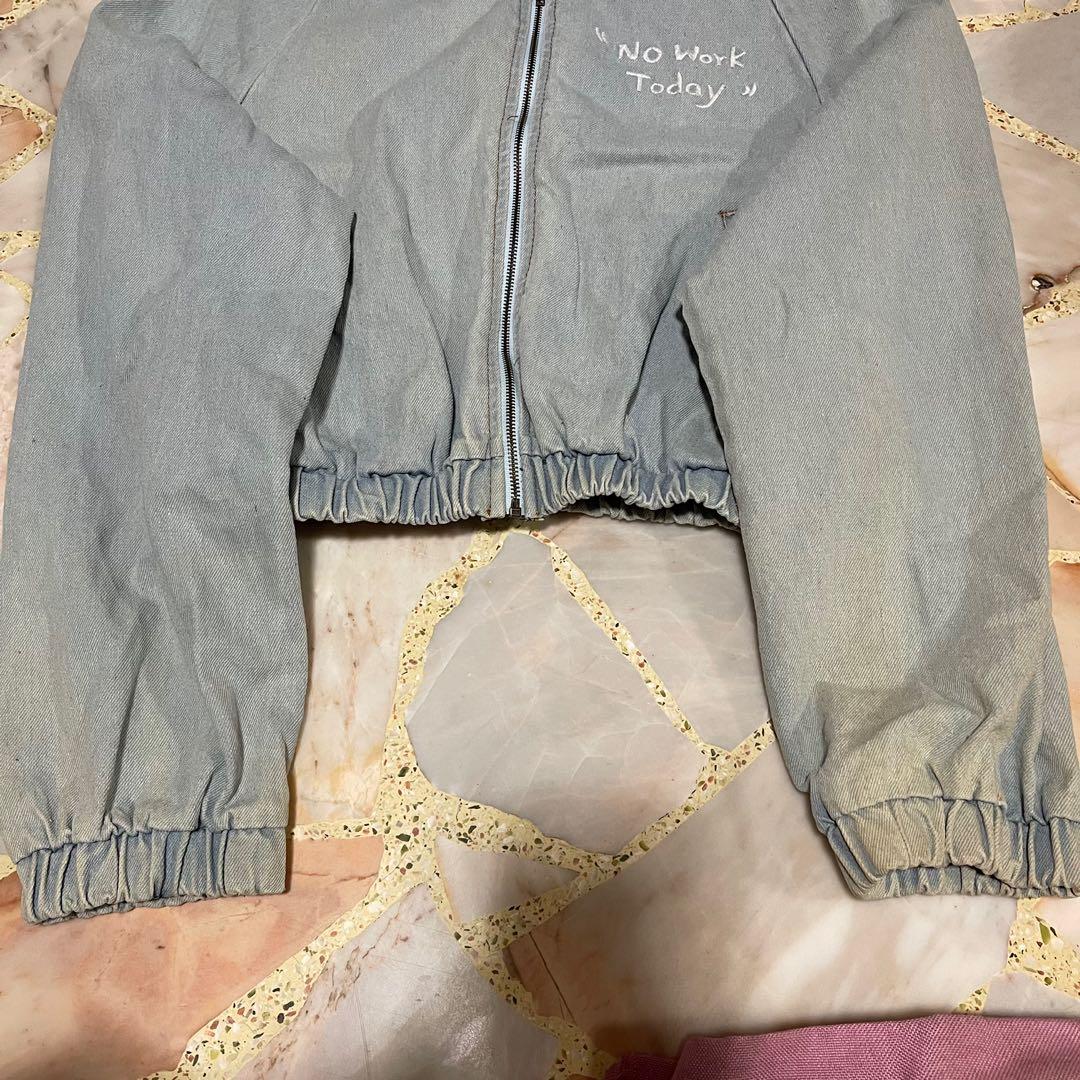 sailor calendar denim cropped jacket, Women's Fashion, Coats, Jackets ...