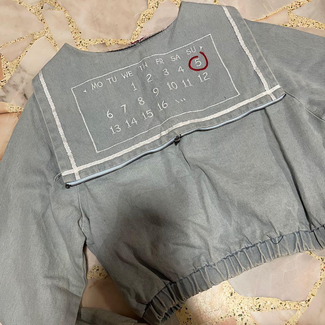 sailor calendar denim cropped jacket, Women's Fashion, Coats, Jackets ...