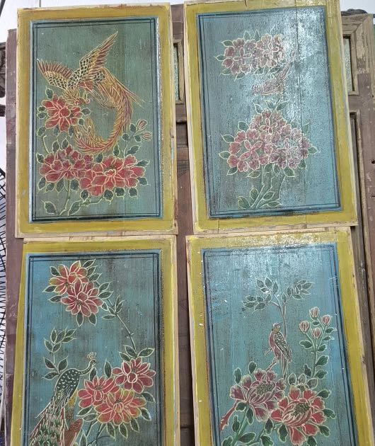 Set of Vintage batik wooden painting, Hobbies & Toys, Memorabilia ...