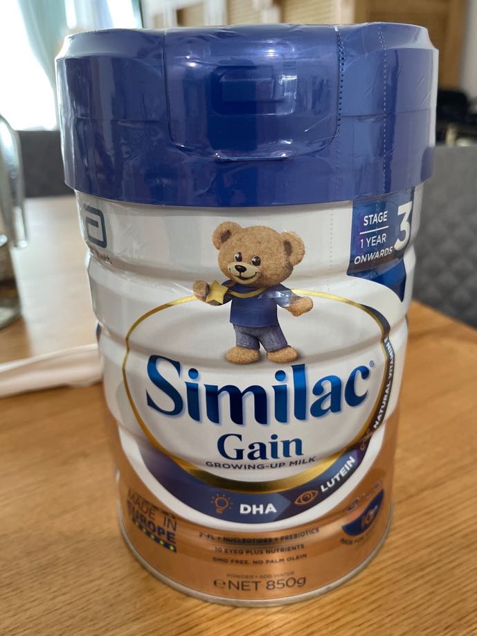 Similac Gain Stage 3 formula 850g, Babies & Kids, Nursing & Feeding ...