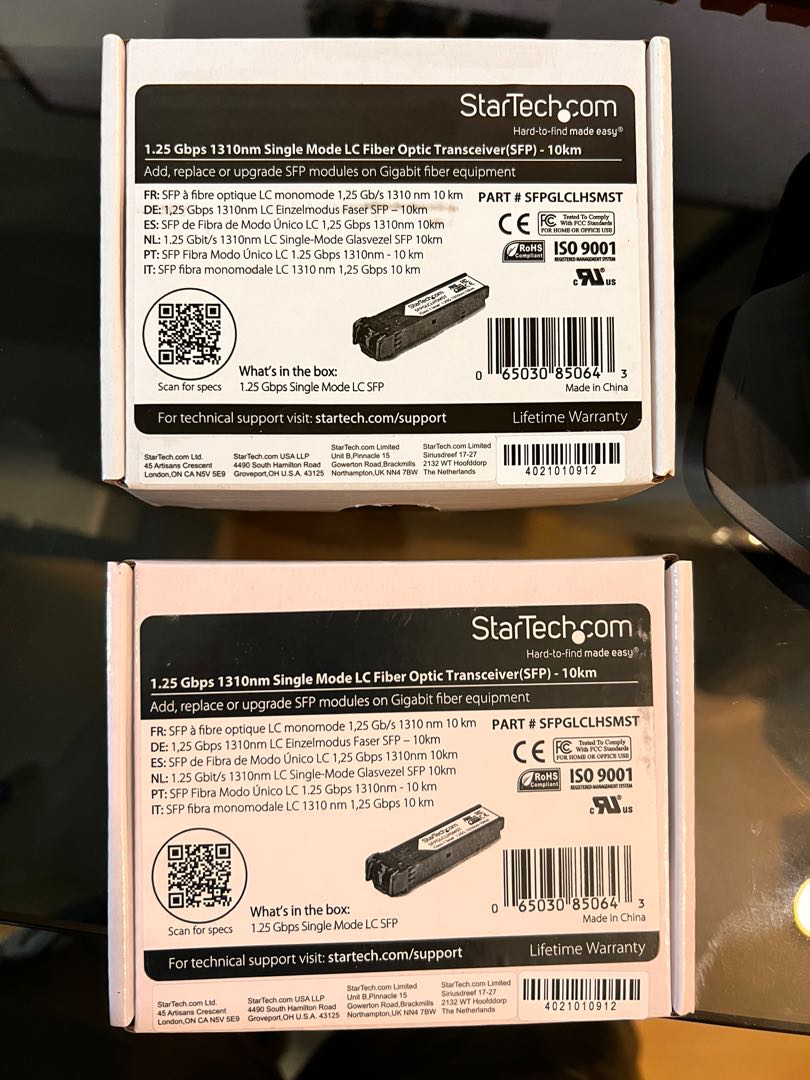 StarTech SFPGLCLHSMST 1.25G 1310nm SFP modules Lumin X1 P1, 電腦＆科技, 電腦周邊 ...