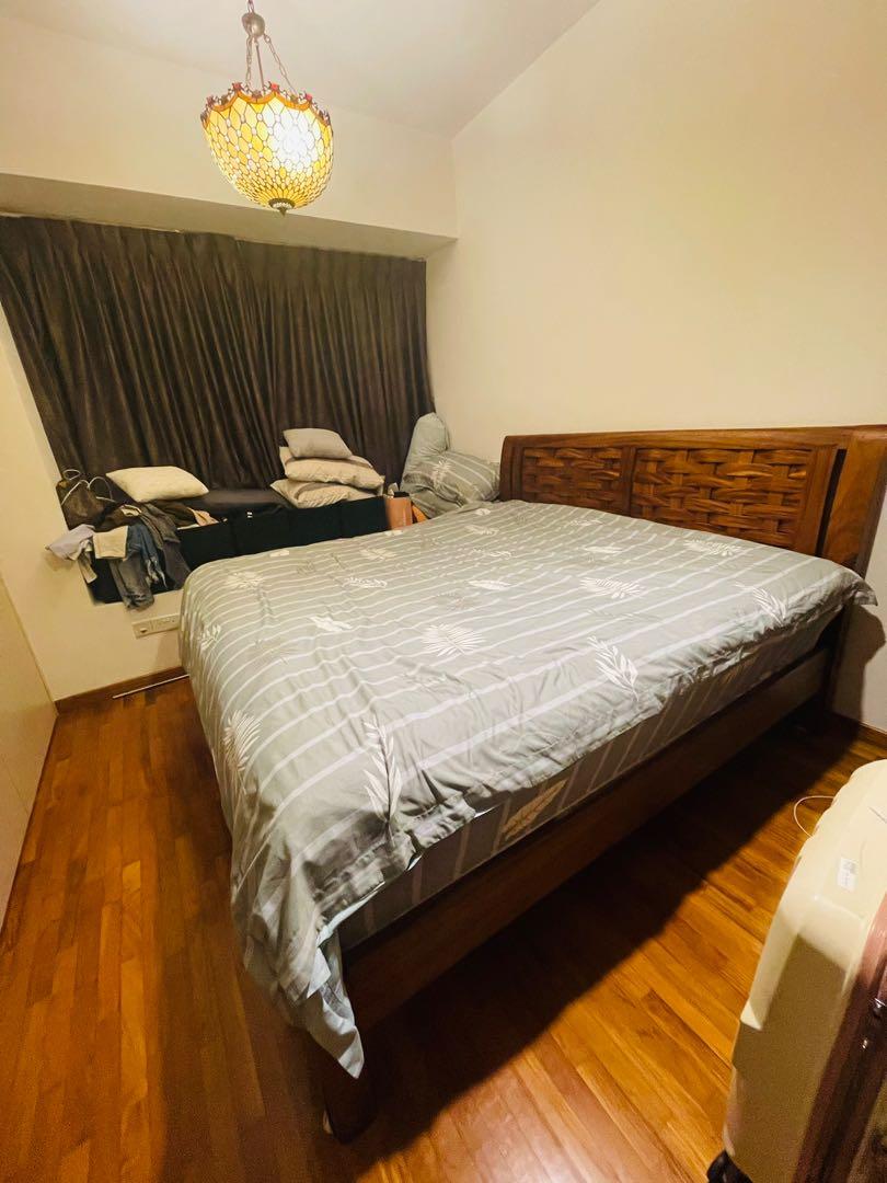 Super King Solid wood bed, Furniture & Home Living, Furniture, Bed ...