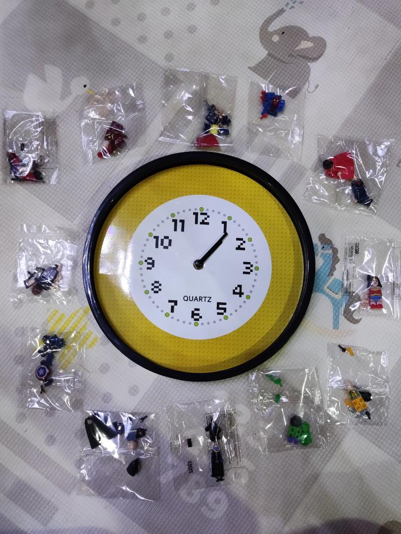 Superhero Wall Clock, Wall Clock, Lego Wall Clock, Lego Superhero Wall ...
