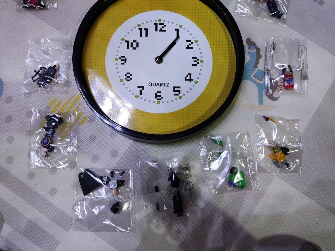 Superhero Wall Clock, Wall Clock, Lego Wall Clock, Lego Superhero Wall ...