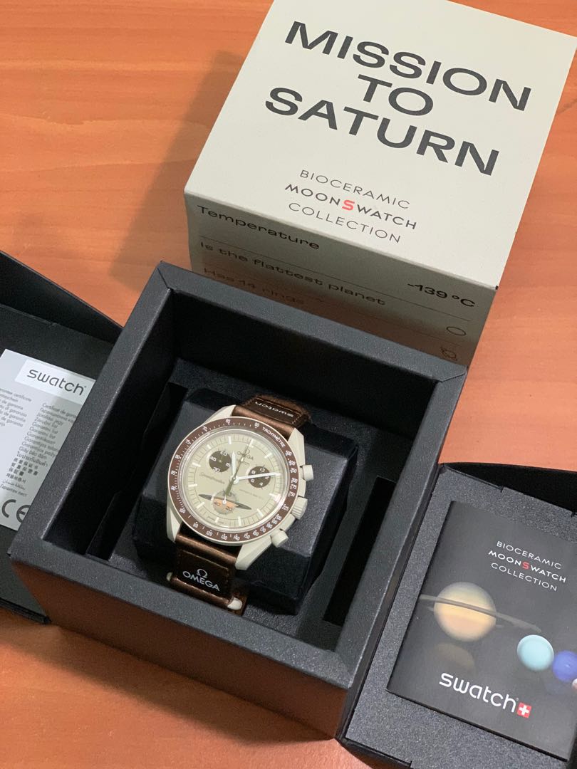 Swatch Omega Mission to Saturn, Luxury, Watches on Carousell