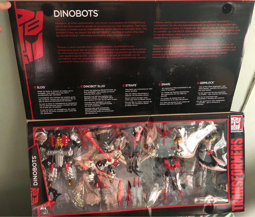 Transformers generations DINOBOTS slog slug strafe snarl Grimlock ...